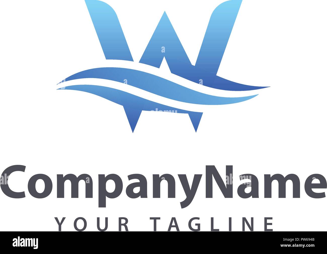 Letter B Wave logo design template Stock Vector Image & Art - Alamy