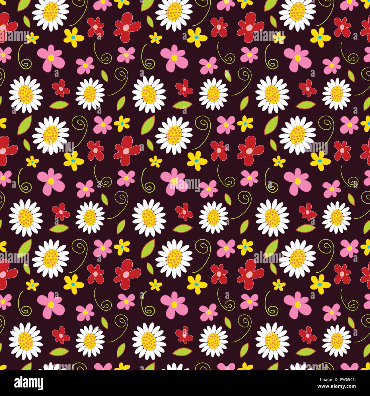 flower spring seamless pattern background Stock Vector Image & Art - Alamy
