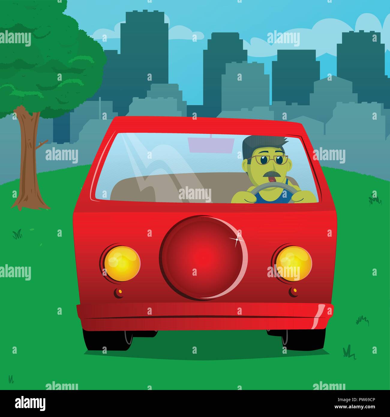 Man Driver Cartoon Stock Photos & Man Driver Cartoon Stock Images - Alamy