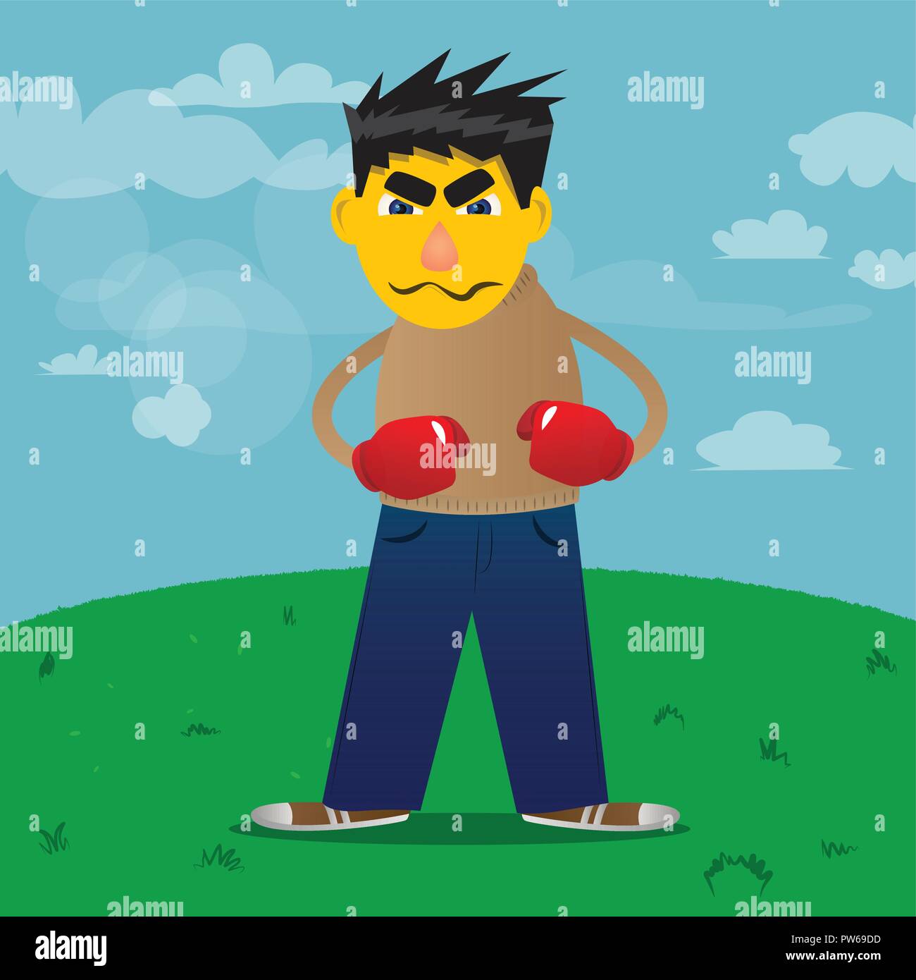 Boxing holding art Stock Vector Images - Alamy