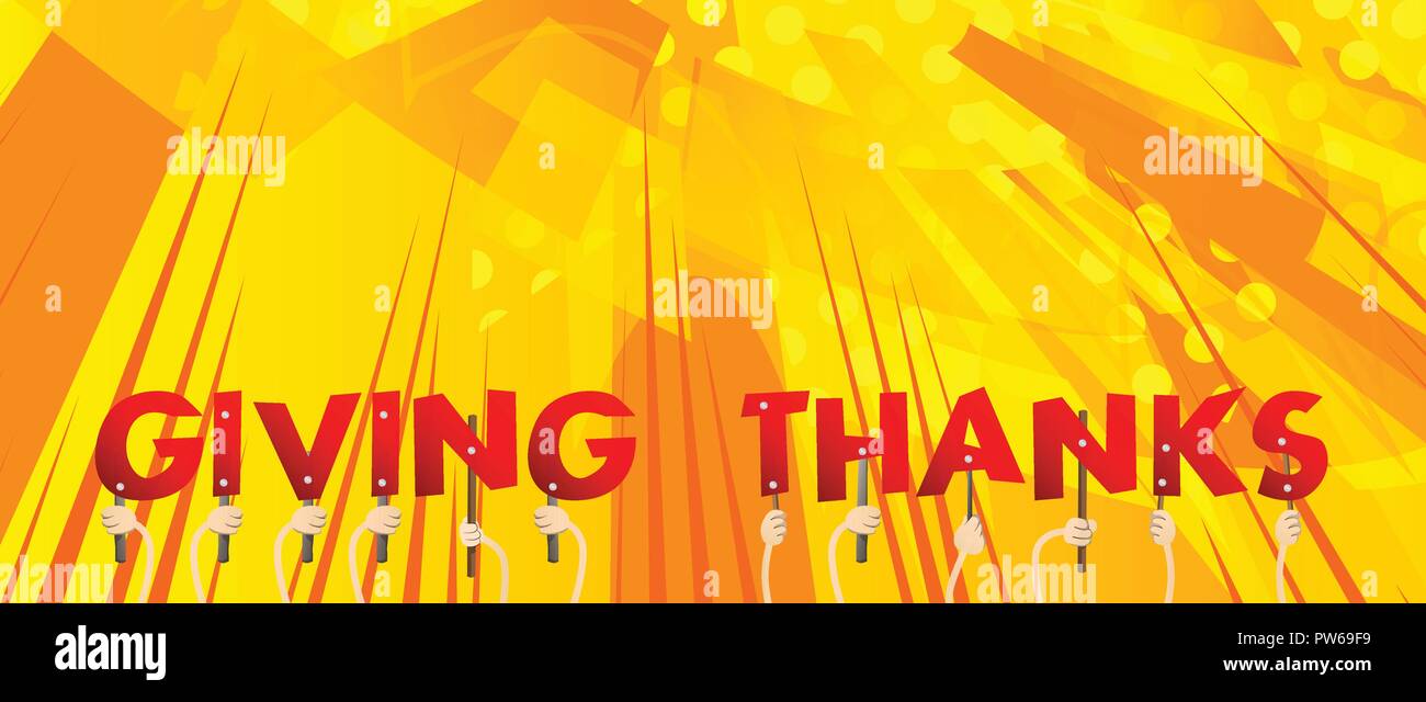 Diverse hands holding letters of the alphabet created the word Giving ...