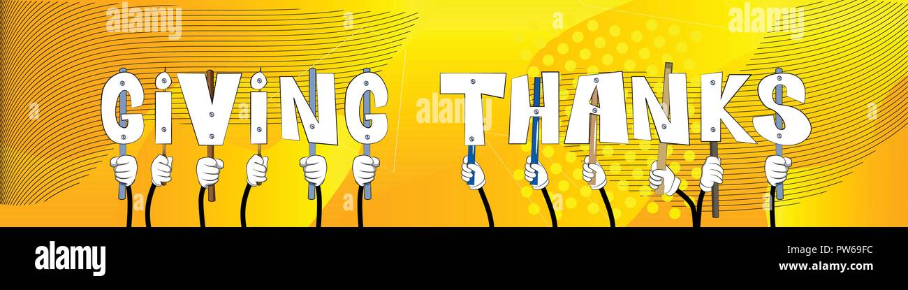 Diverse hands holding letters of the alphabet created the word Giving ...