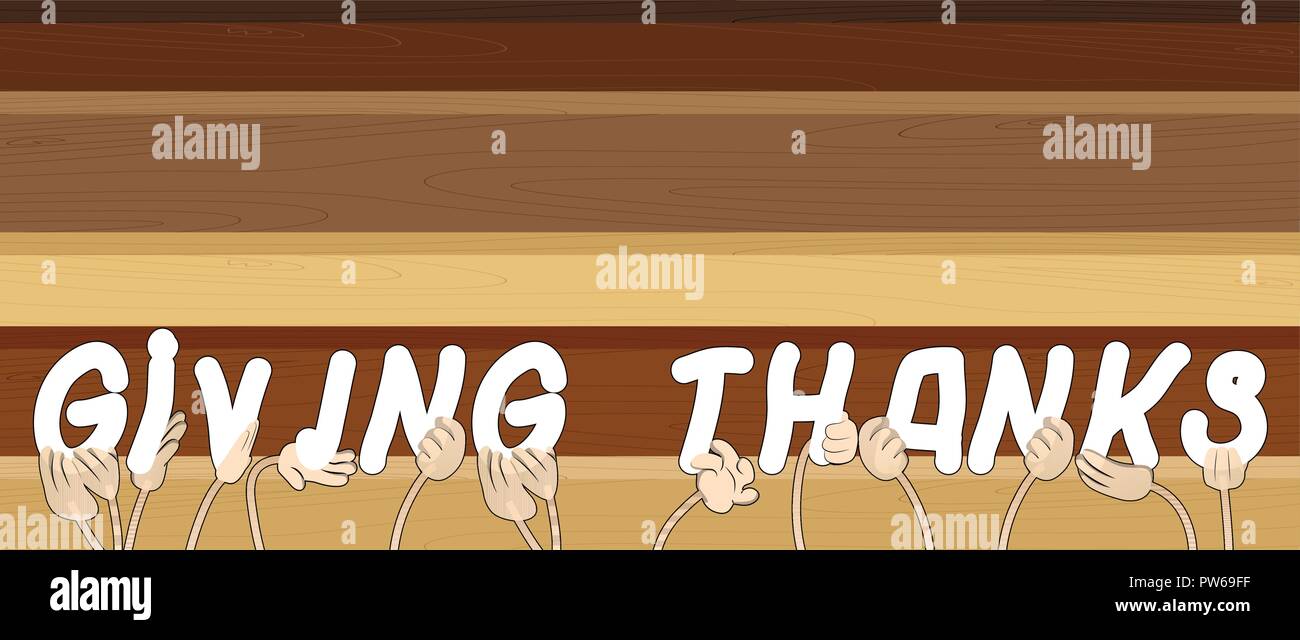 Diverse hands holding letters of the alphabet created the word Giving ...