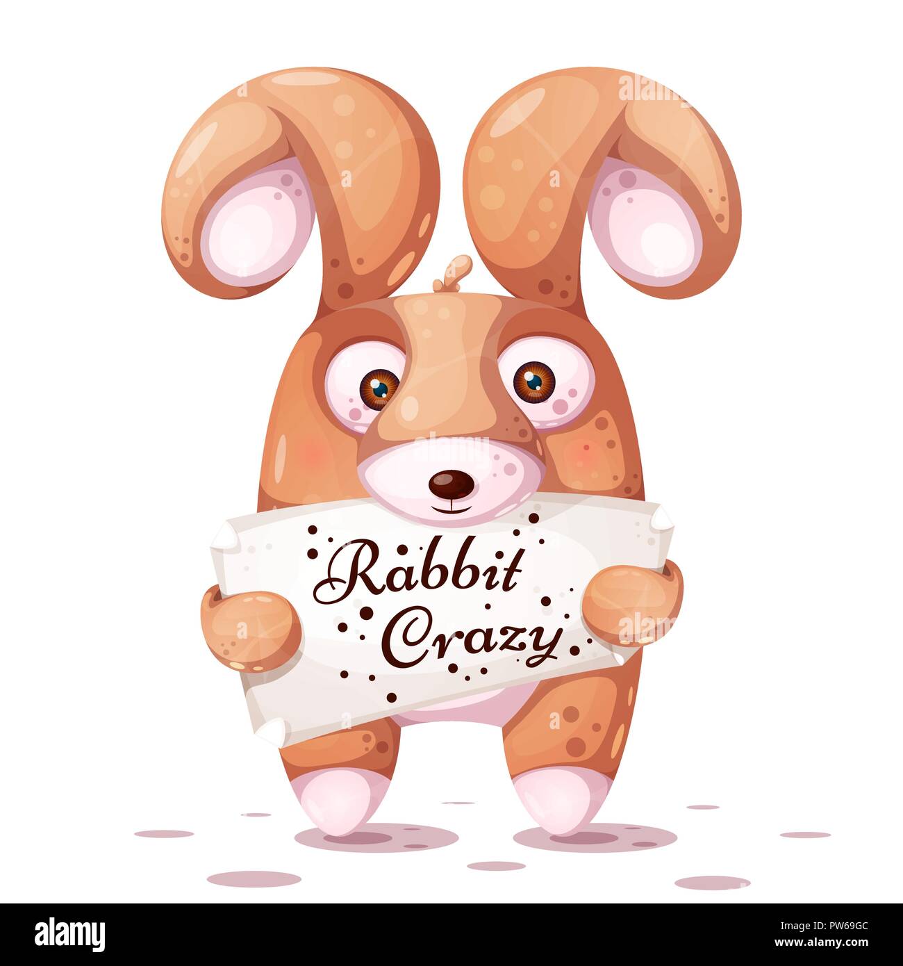 Crazy rabbit with big eye Stock Vector Image & Art - Alamy
