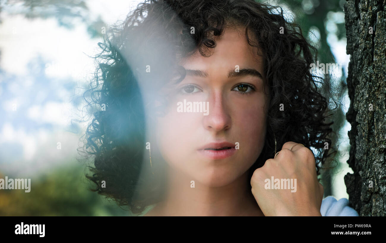 Woman intense stare real hi-res stock photography and images - Alamy