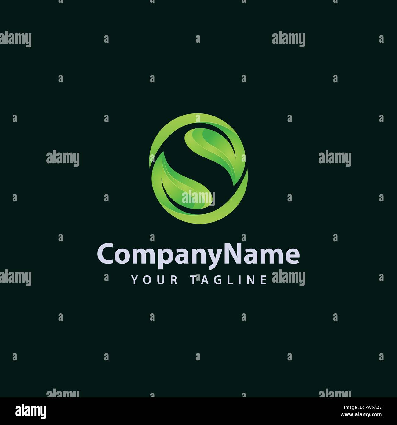 Green letter in circle Stock Vector Images - Alamy