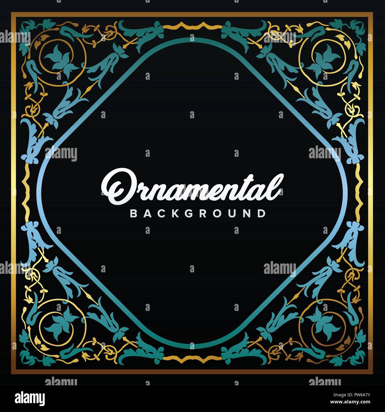 Golden ornament frame in Stock Vector Images - Alamy