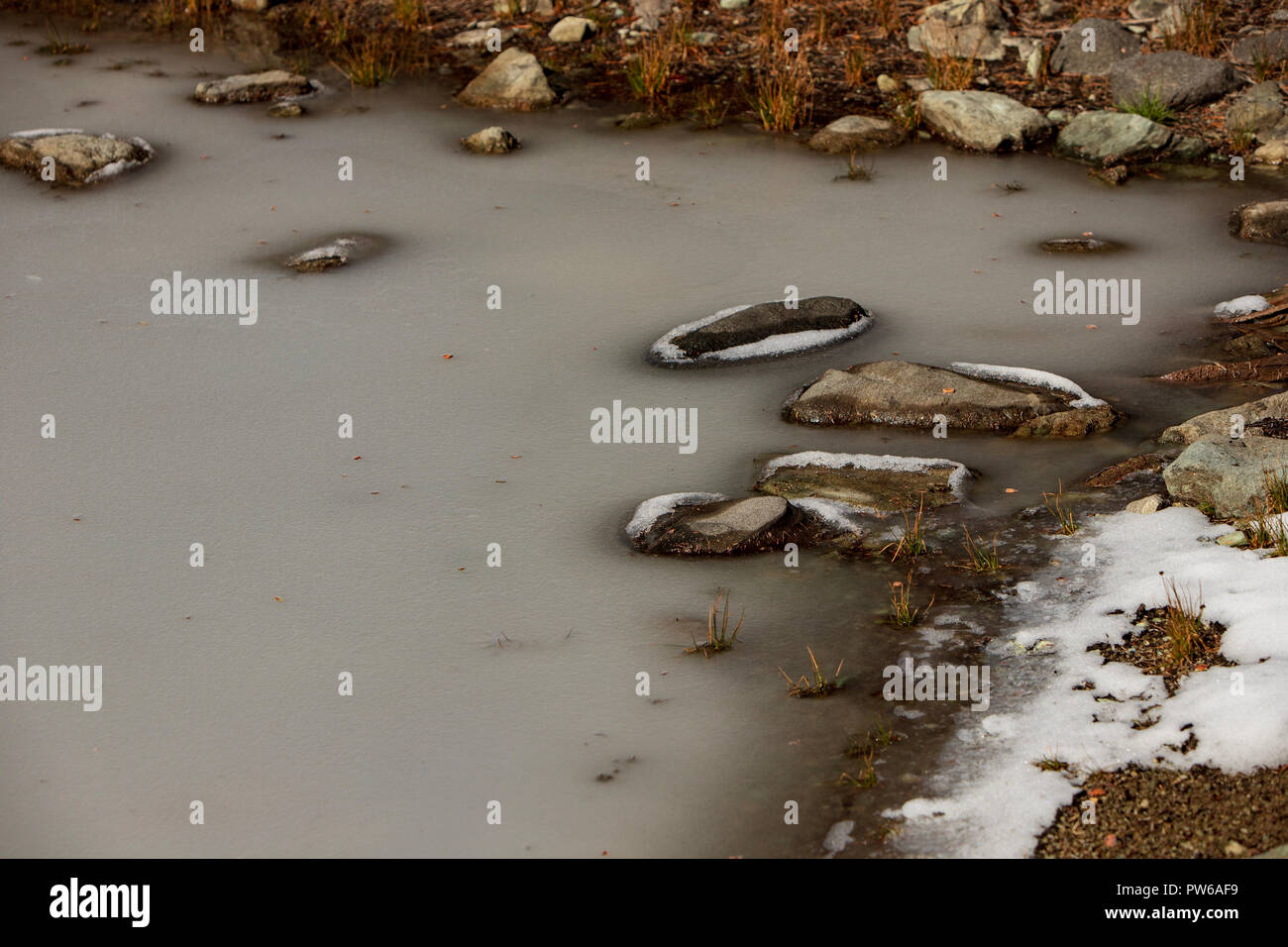 Ice Forming on a Lake Stock Photo - Alamy