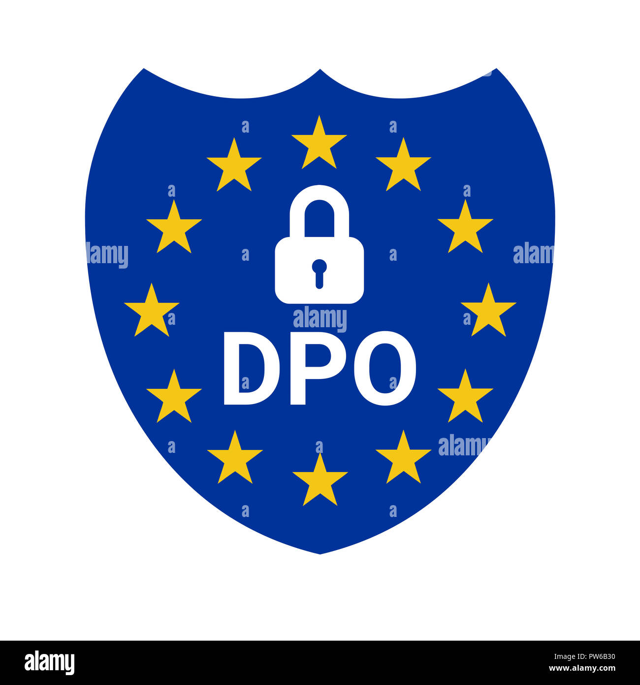 DPO, data protection officer illustration Stock Photo - Alamy