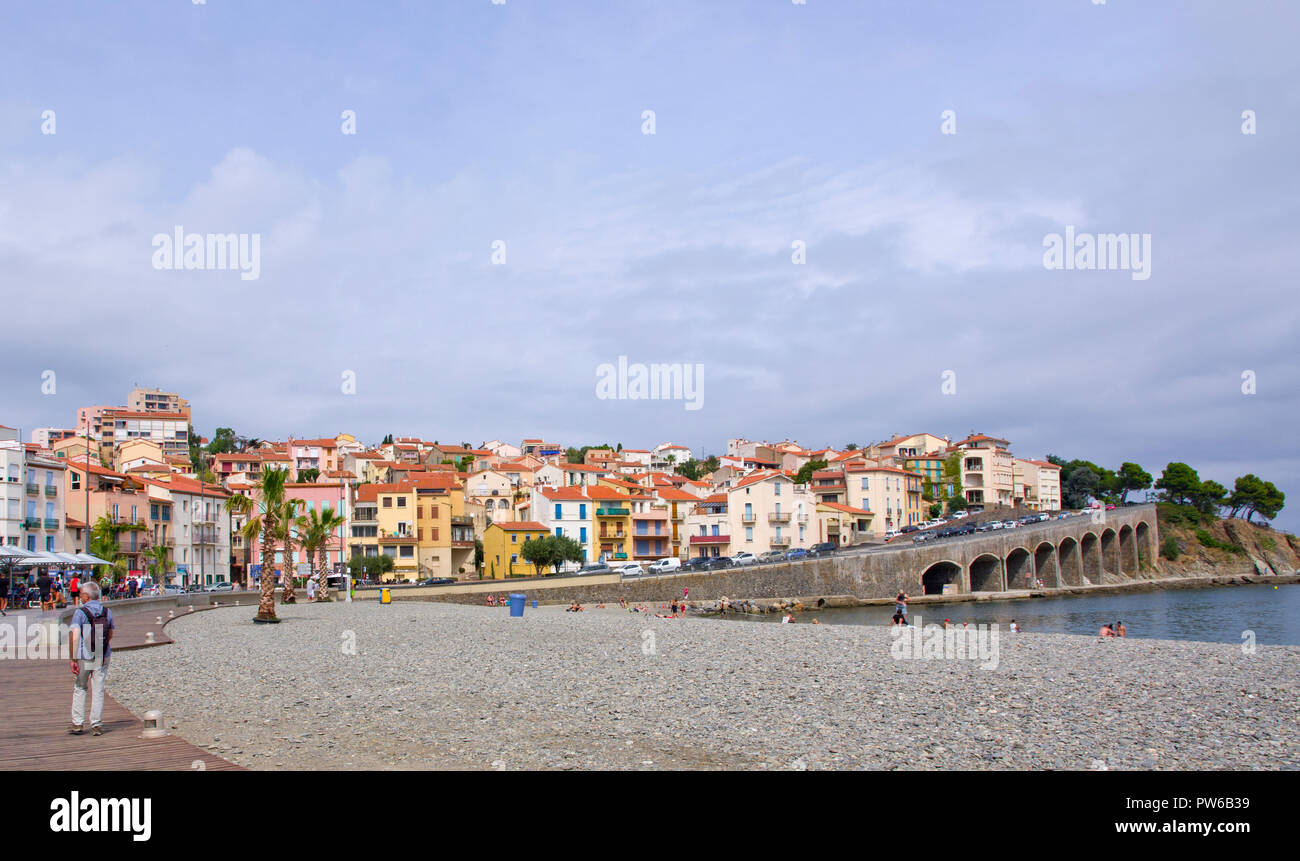 The seafront Banyuls Sur Mer France Stock Photo - Alamy