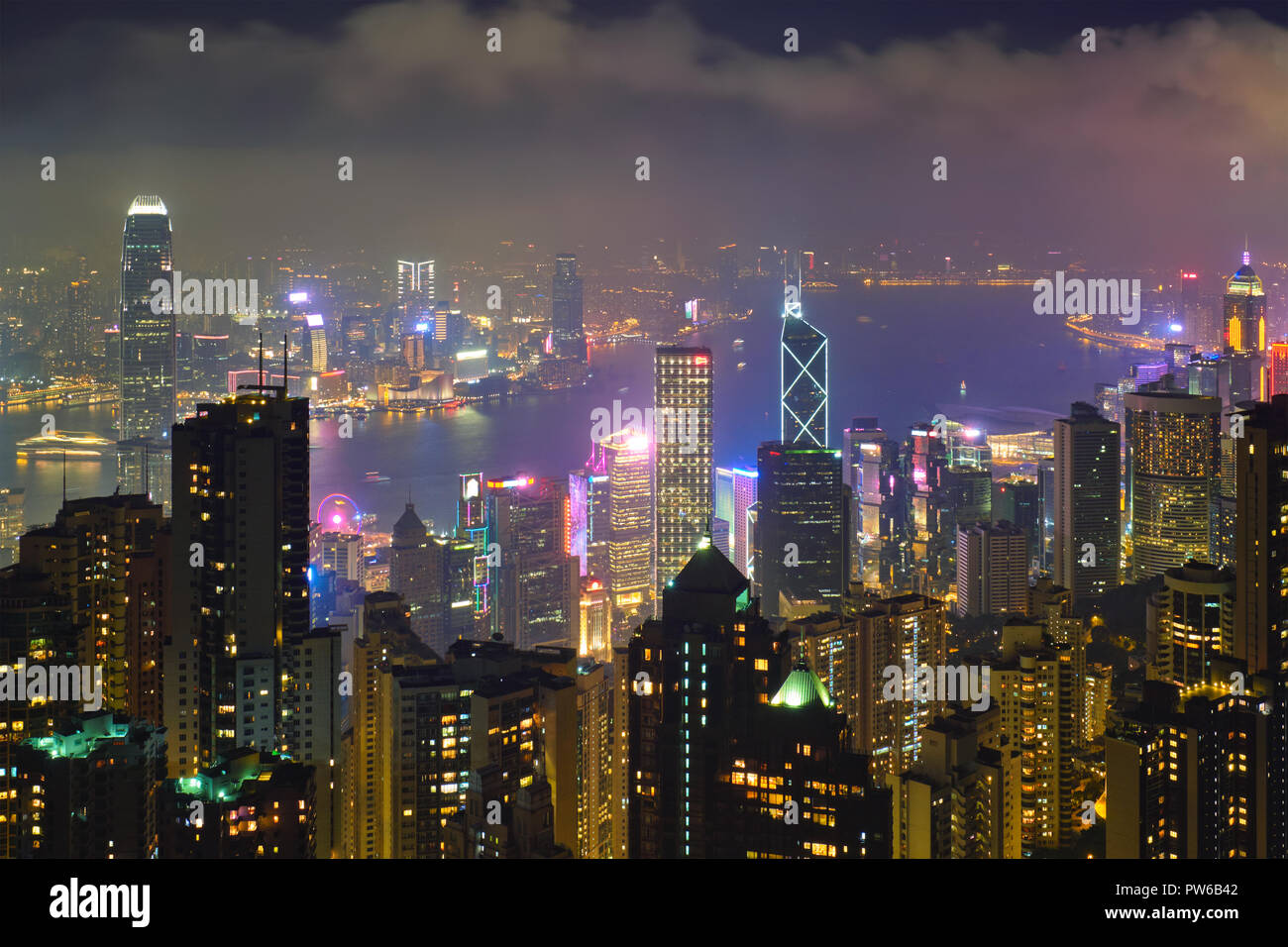 Hong Kong skyscrapers skyline cityscape view Stock Photo - Alamy