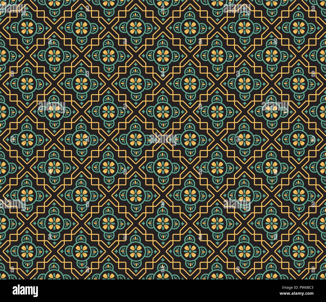 Seamless pattern decorative symmetries, ornament pattern vector ...