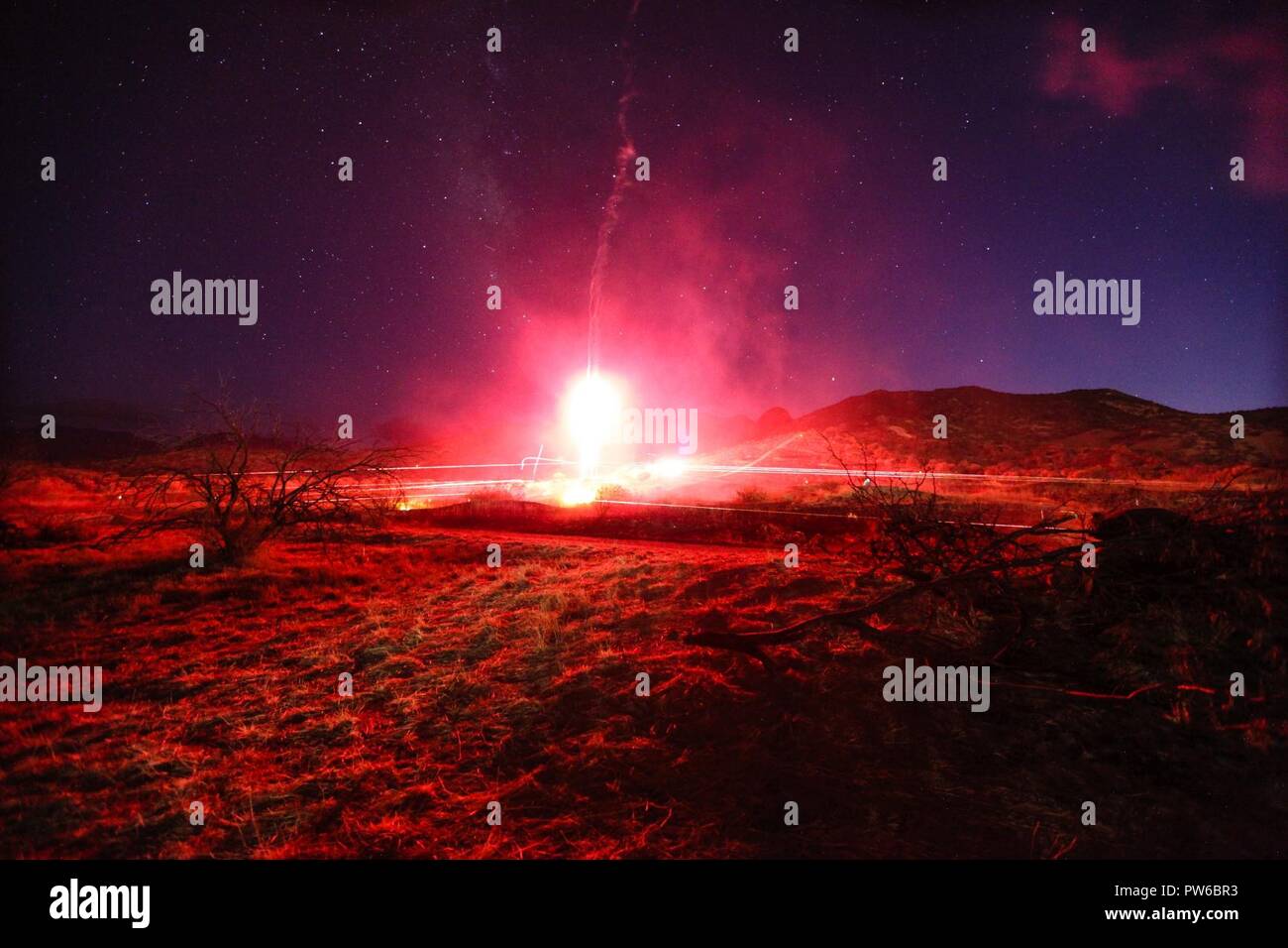 Alpha Company, 40th Expeditionary Signal Battalion conducts a live fire ...