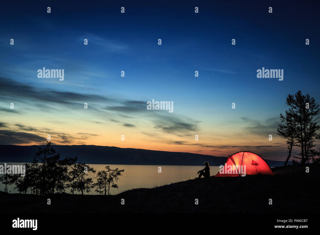 Tree woman silhouette nature hi-res stock photography and images - Alamy