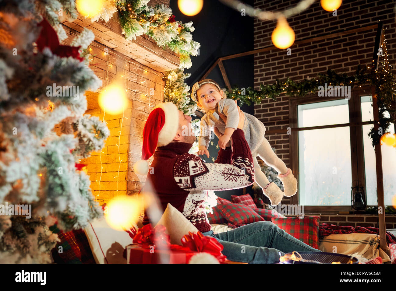 Smiling father christmas decoration hi-res stock photography and images ...