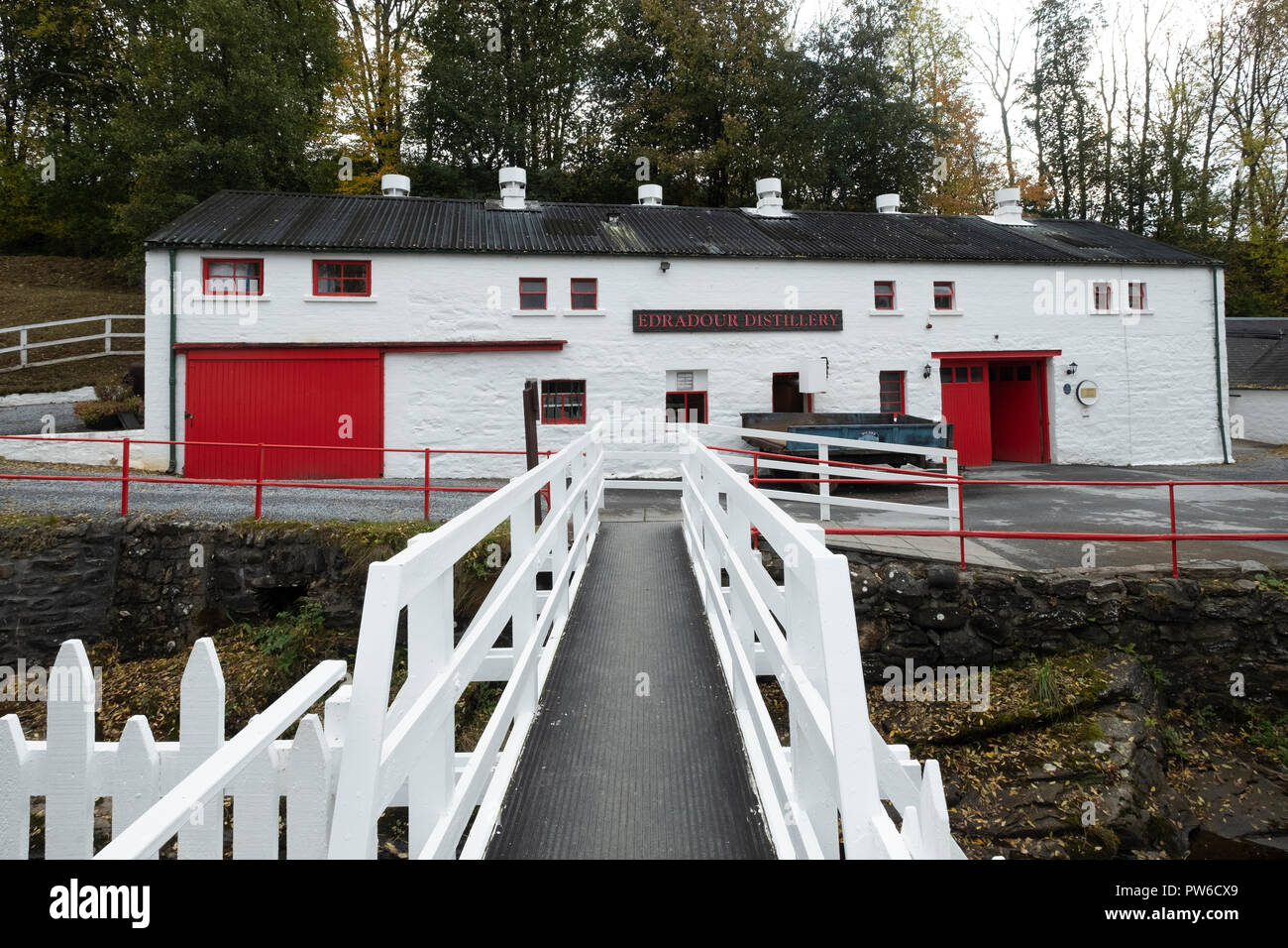 Edradour Distillery in Pitlochry, Scotland, United Kingdom Stock Photo ...