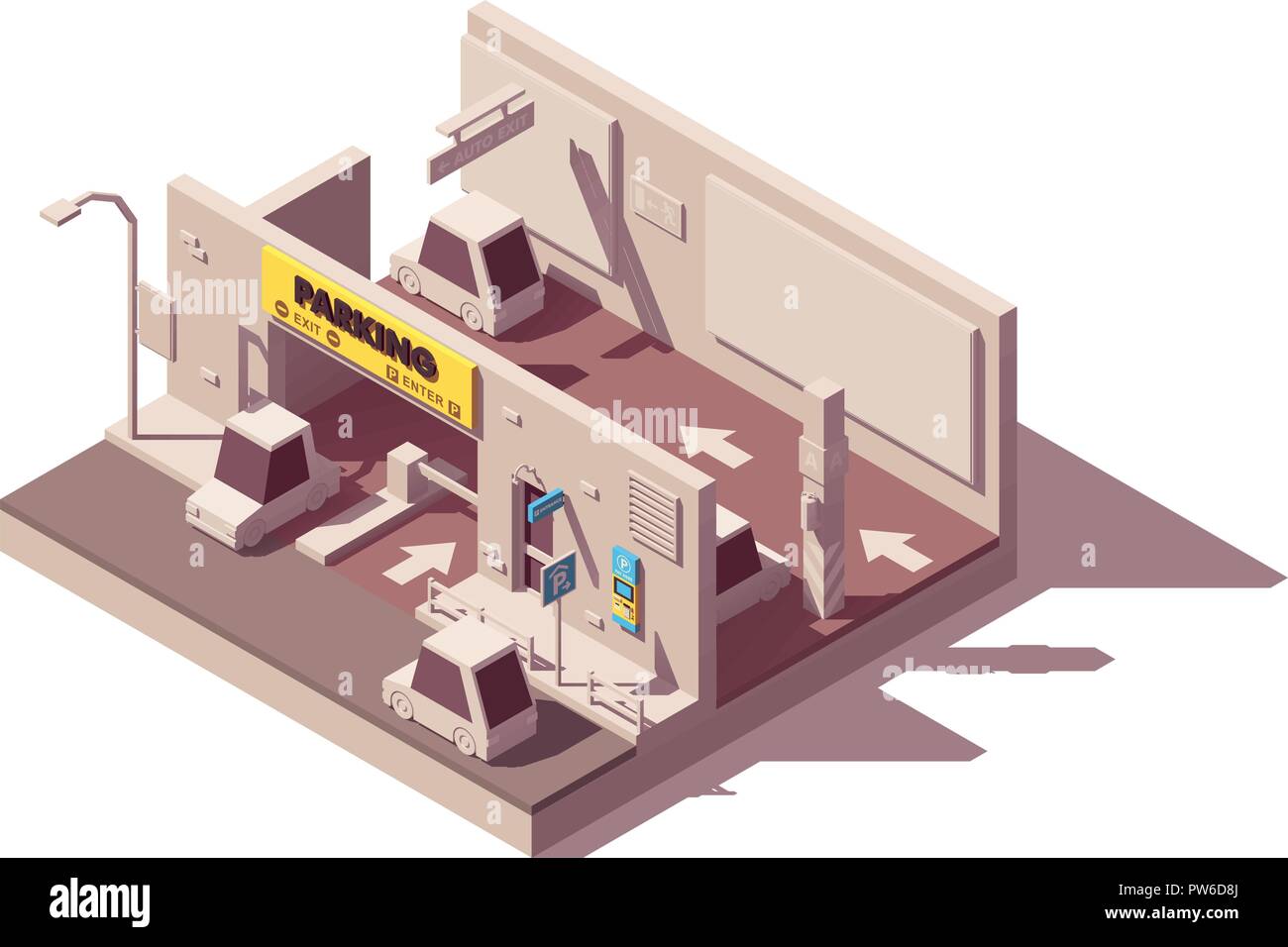 Indoor garage parking Cut Out Stock Images & Pictures - Alamy