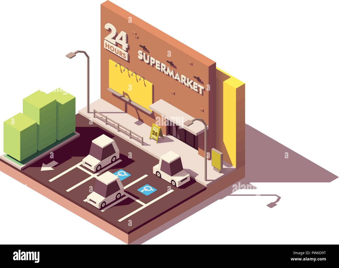 Supermarket stalls Stock Vector Images - Alamy