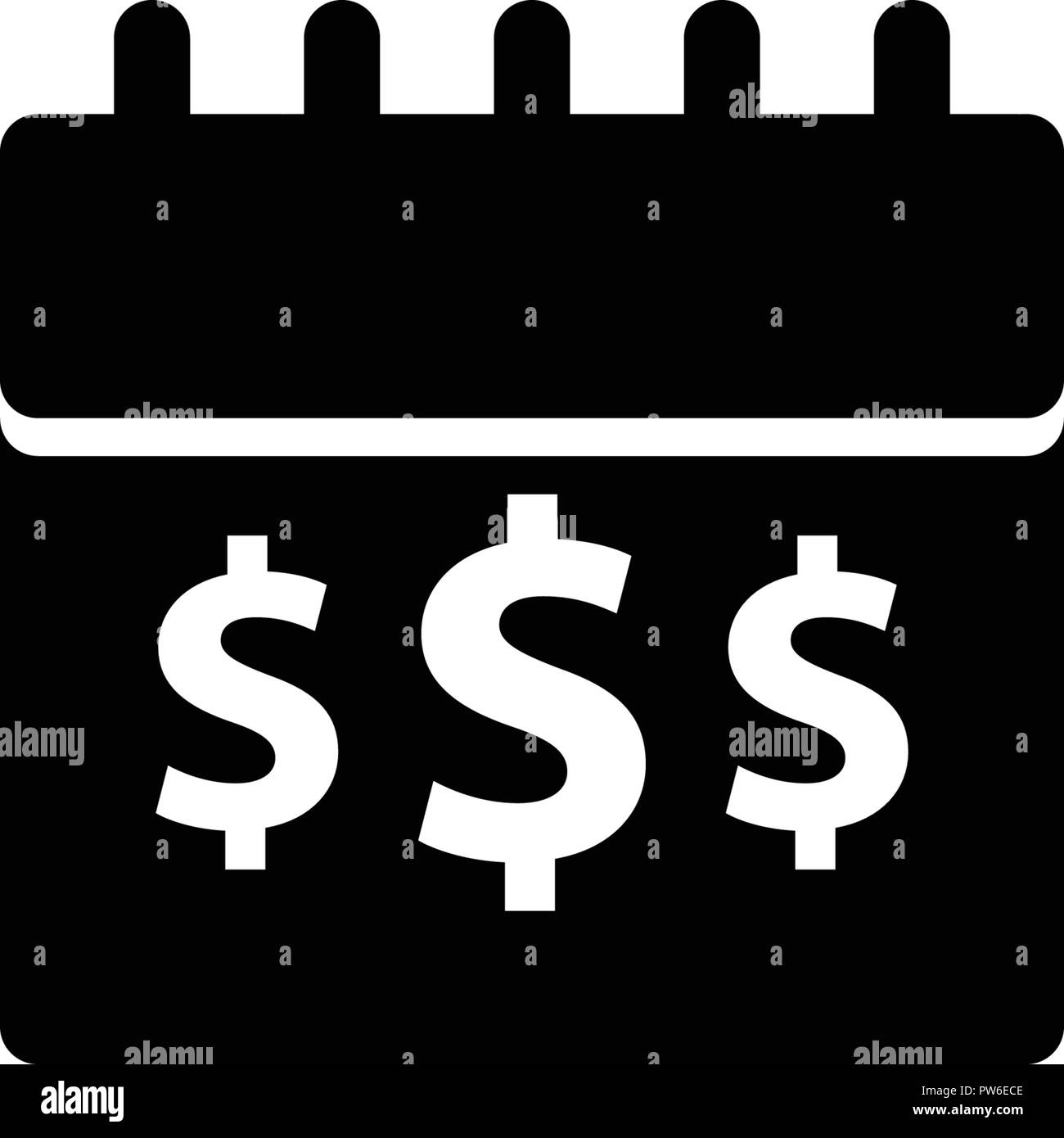 Money calendar symbol Black and White Stock Photos & Images - Alamy