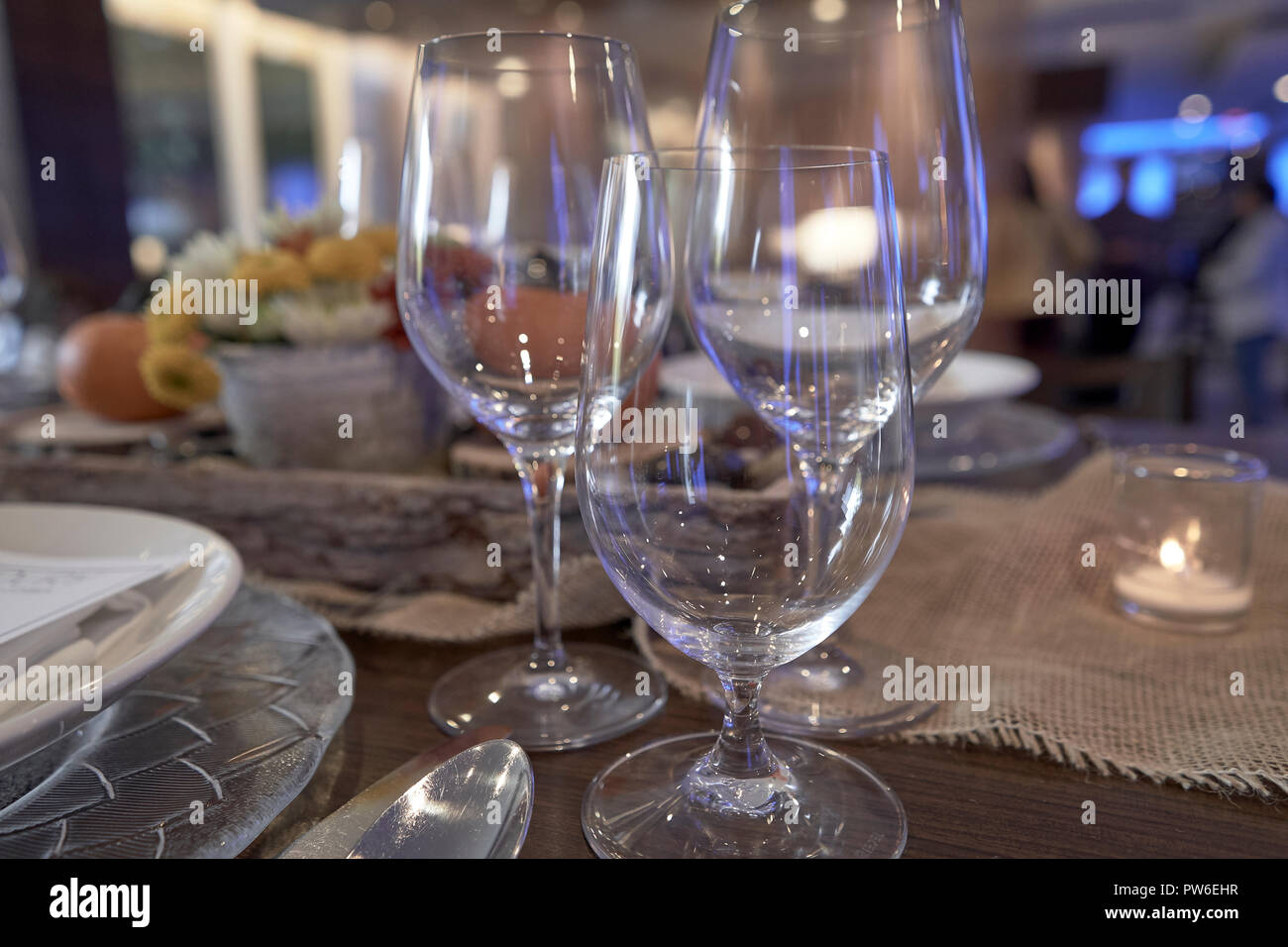 Decorated table to eat Stock Photo - Alamy
