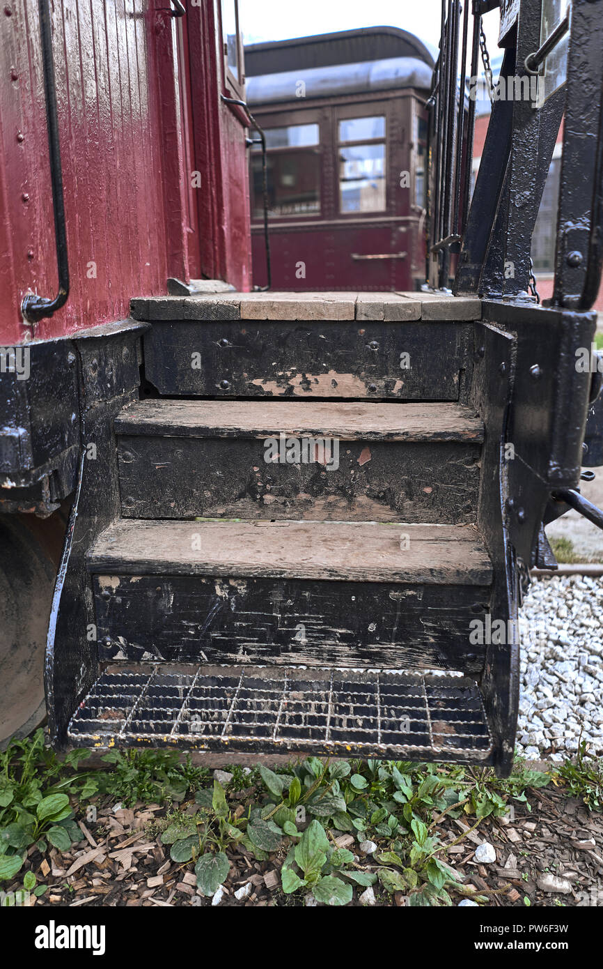 Rear exit door old train hi-res stock photography and images - Alamy