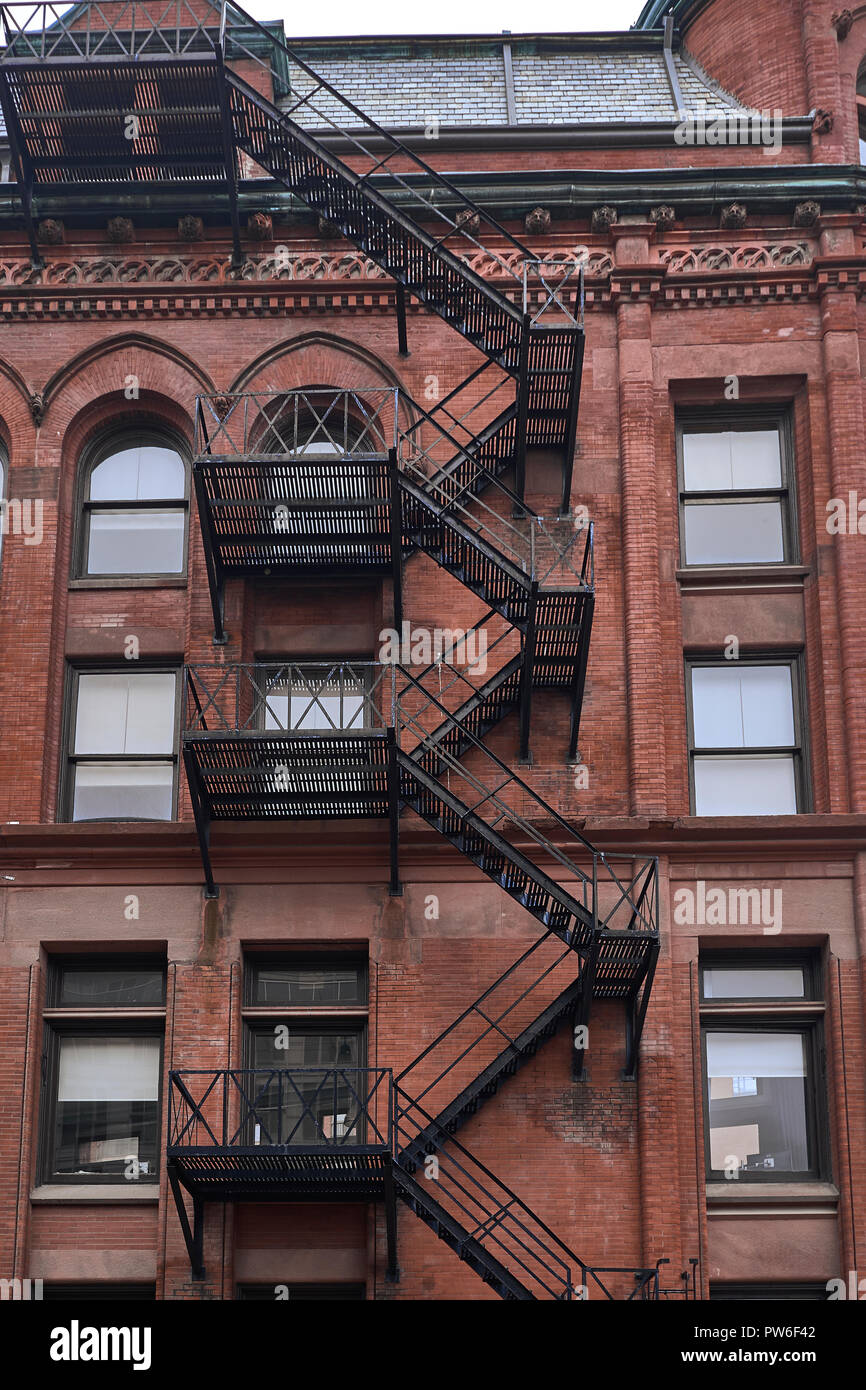 Stairs in a brick building Stock Photo - Alamy