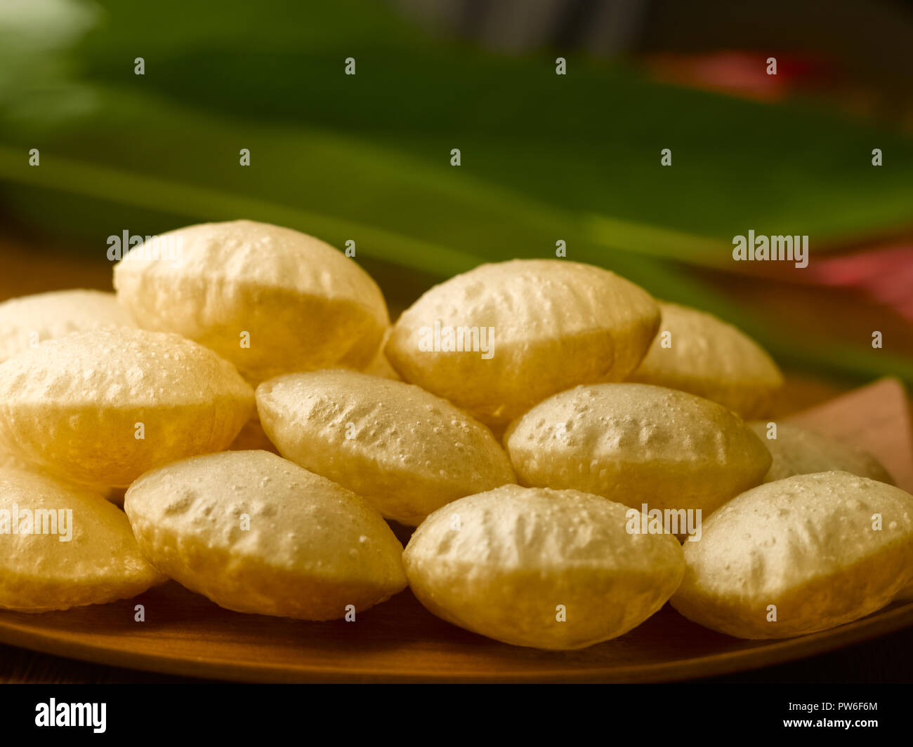 PURI, FRIED PUFFED BREAD MADE FROM WHEAT Stock Photo - Alamy