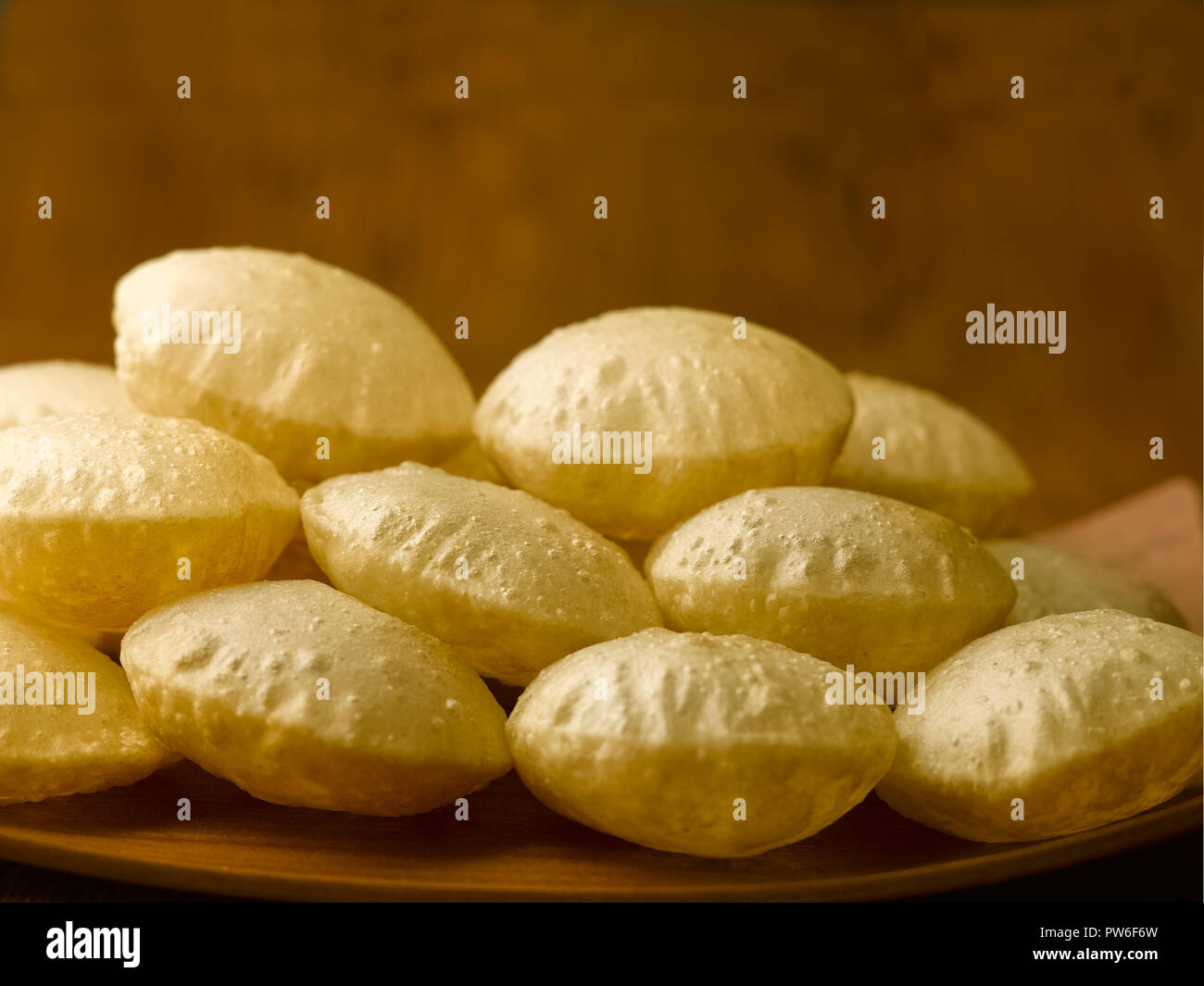 PURI, FRIED PUFFED BREAD MADE FROM WHEAT Stock Photo - Alamy