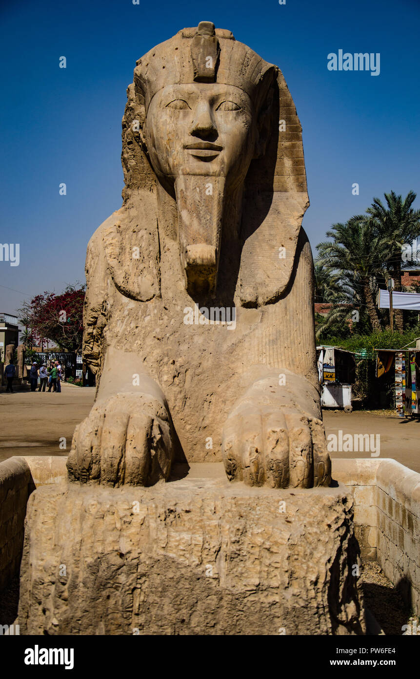 Memphis Unesco World Heritage, Cairo, Egypt - April 2018. Ancient ...