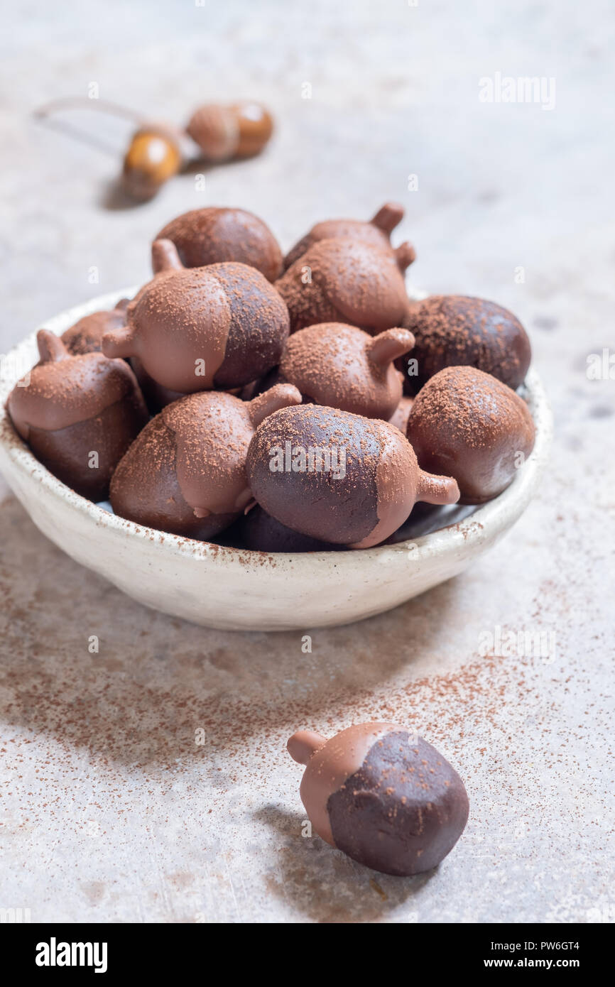 Acorn chocolate cake pops Stock Photo - Alamy