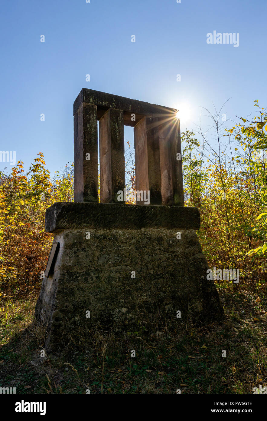 Meridian Stone near Groß Schneen, Germany Stock Photo - Alamy