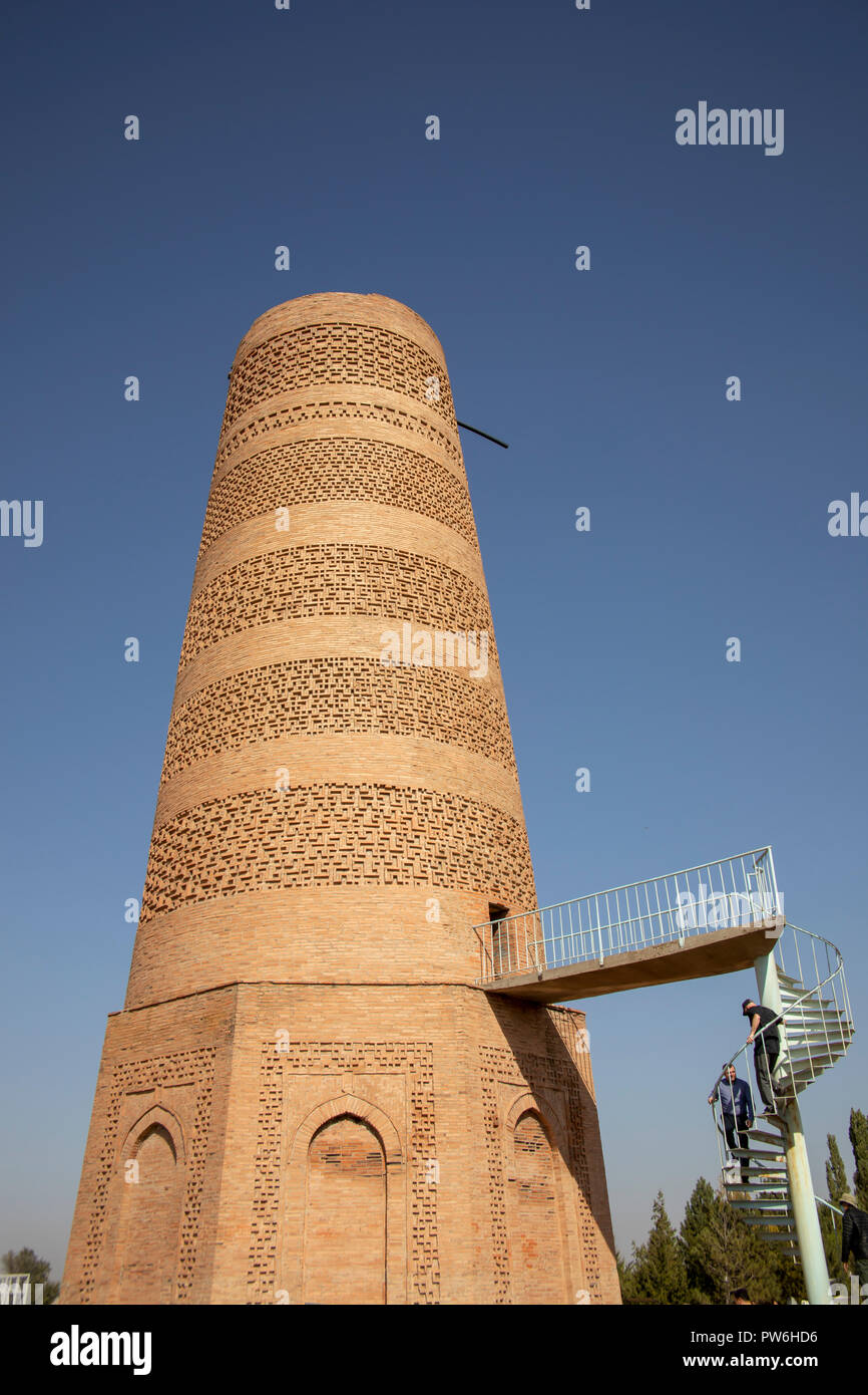 Balasagun, Kyrgyzstan - September 18, 2018 : Tourists on exterior ...