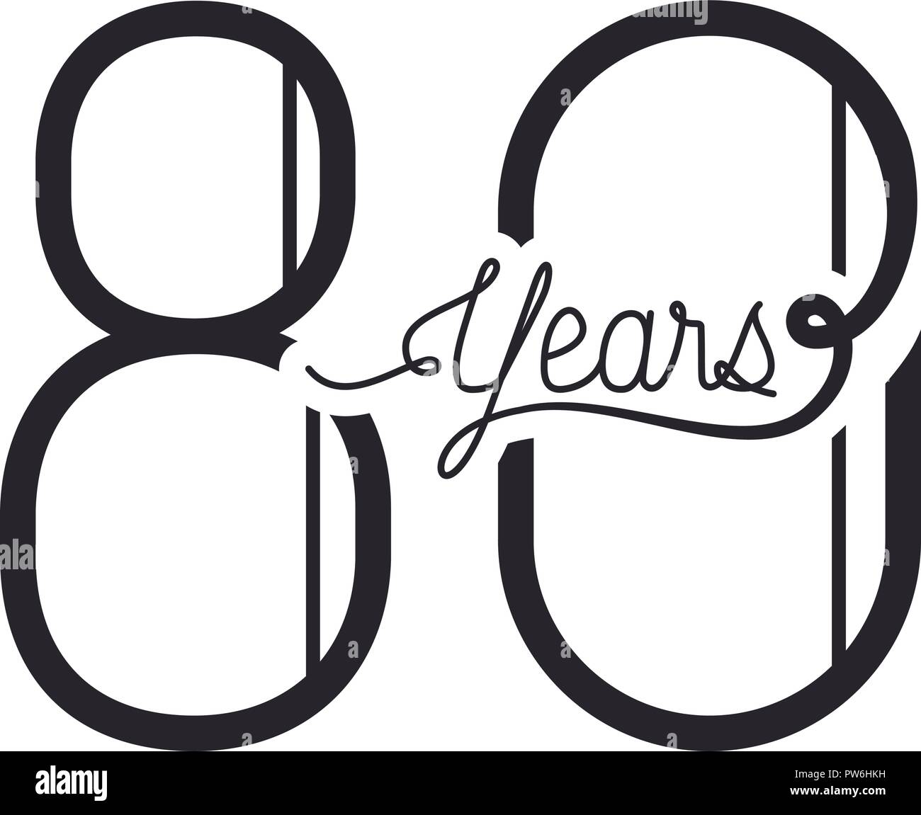 80th anniversary logotype design hi-res stock photography and images ...