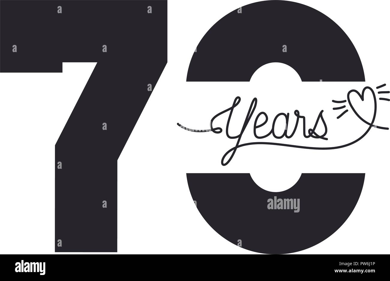 Celebrating 70 years Stock Vector Images - Alamy