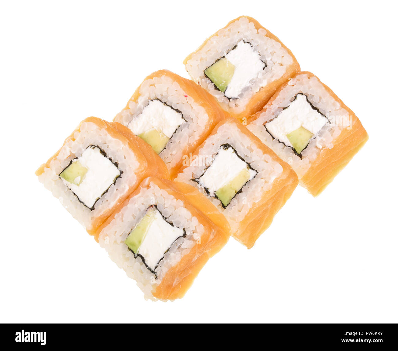 sushi roll isolated on white background without a shadow Stock Photo ...