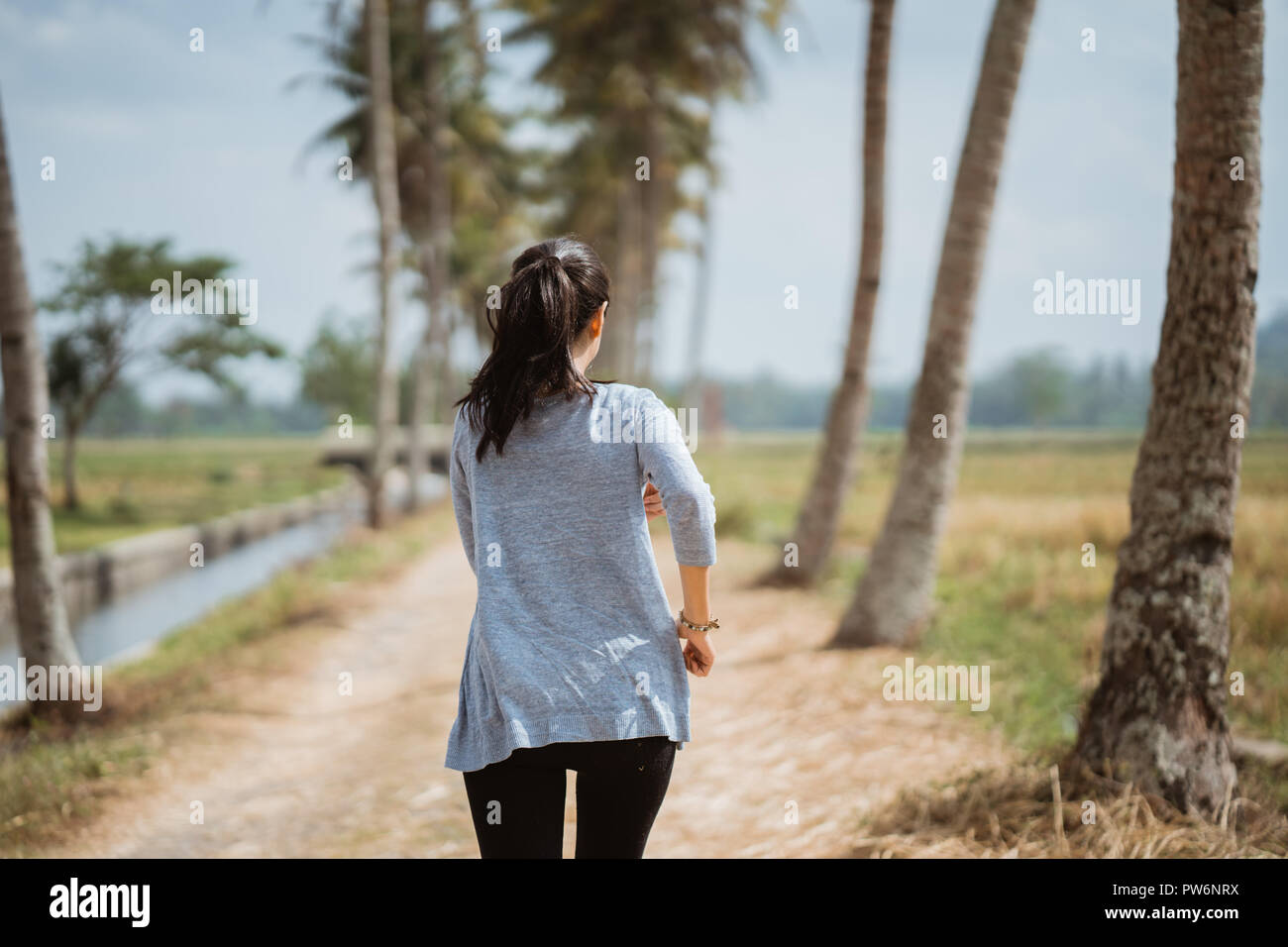 Running in rice field in hi-res stock photography and images - Alamy