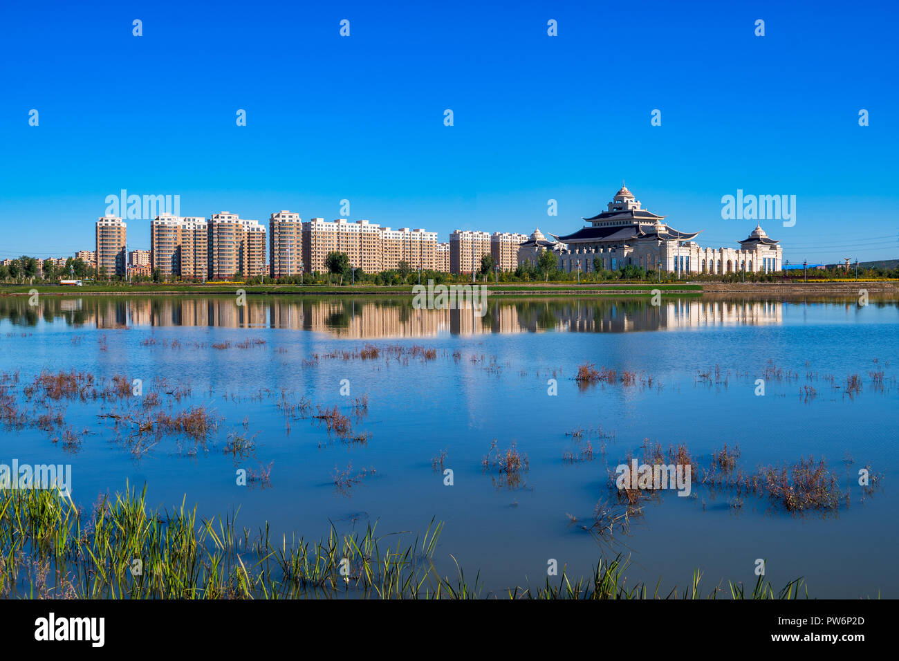 Residential Estate and Wulan Muqi Palace Water Reflection on Guiliu ...
