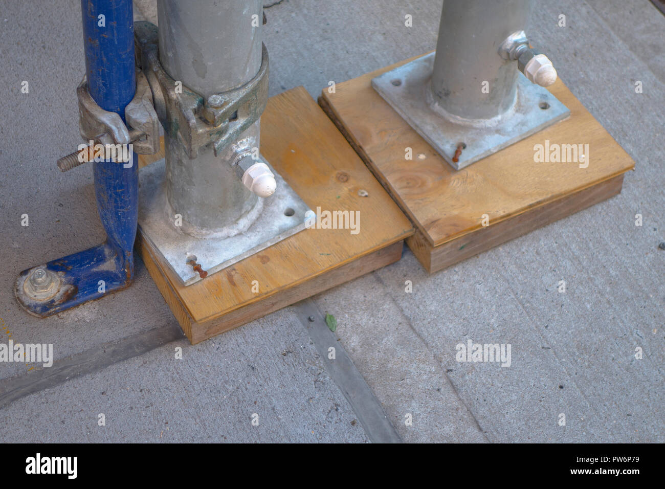 building a scaffolding to repair or fix building outdoor facing and ...