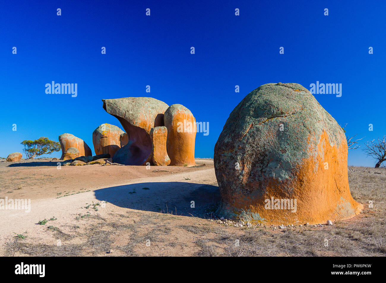 Murphy's Haystacks, a series of inselbergs of Hiltaba granite near ...