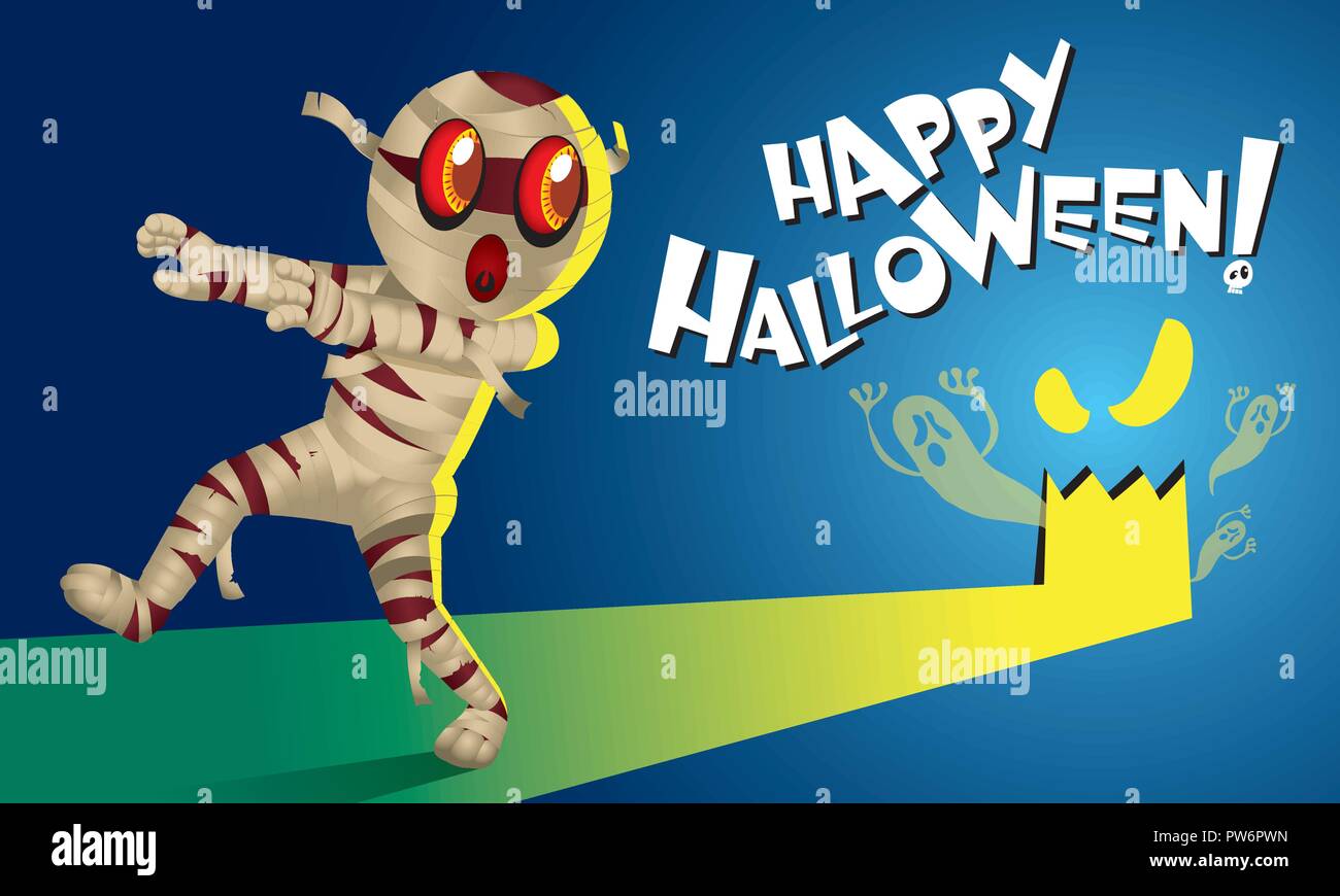 A cute Mummy with spooky background Stock Vector Image & Art - Alamy