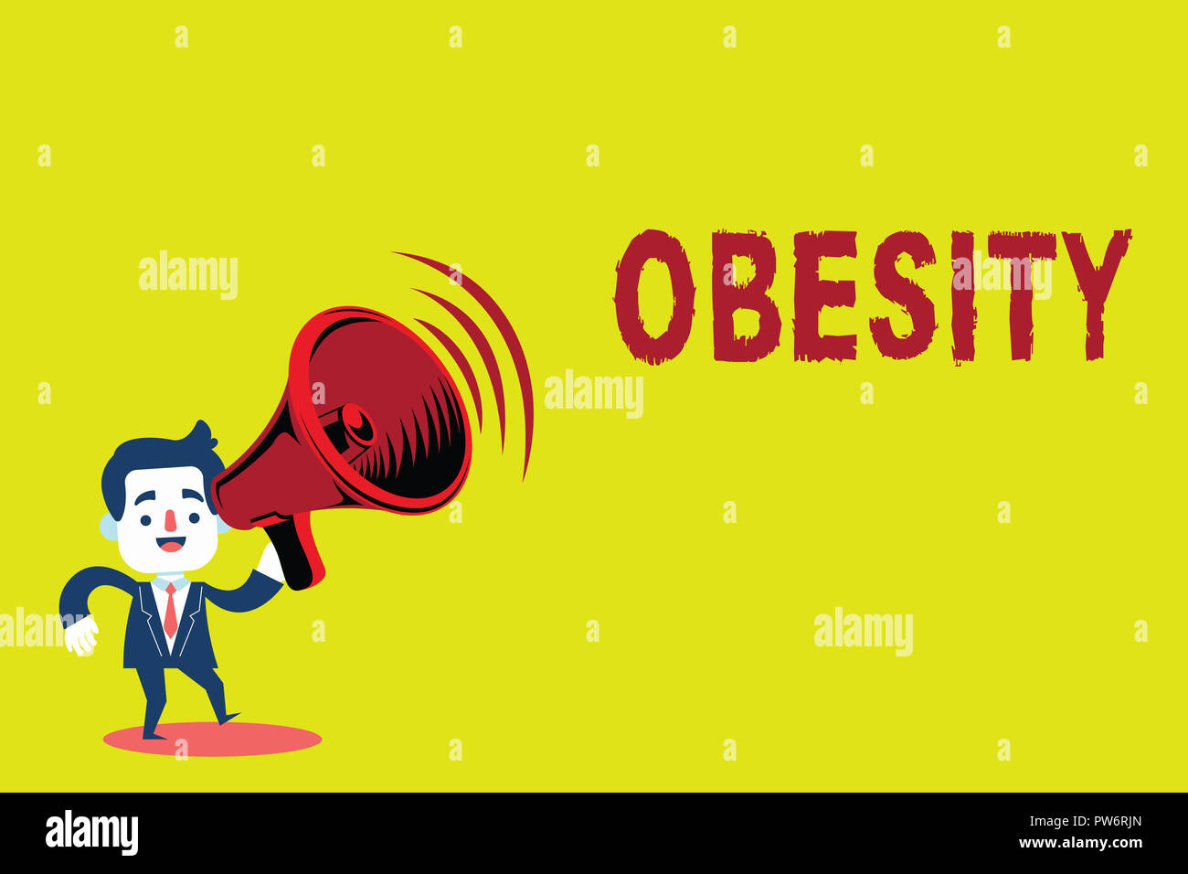 Handwriting text Obesity. Concept meaning Medical condition Excess of ...