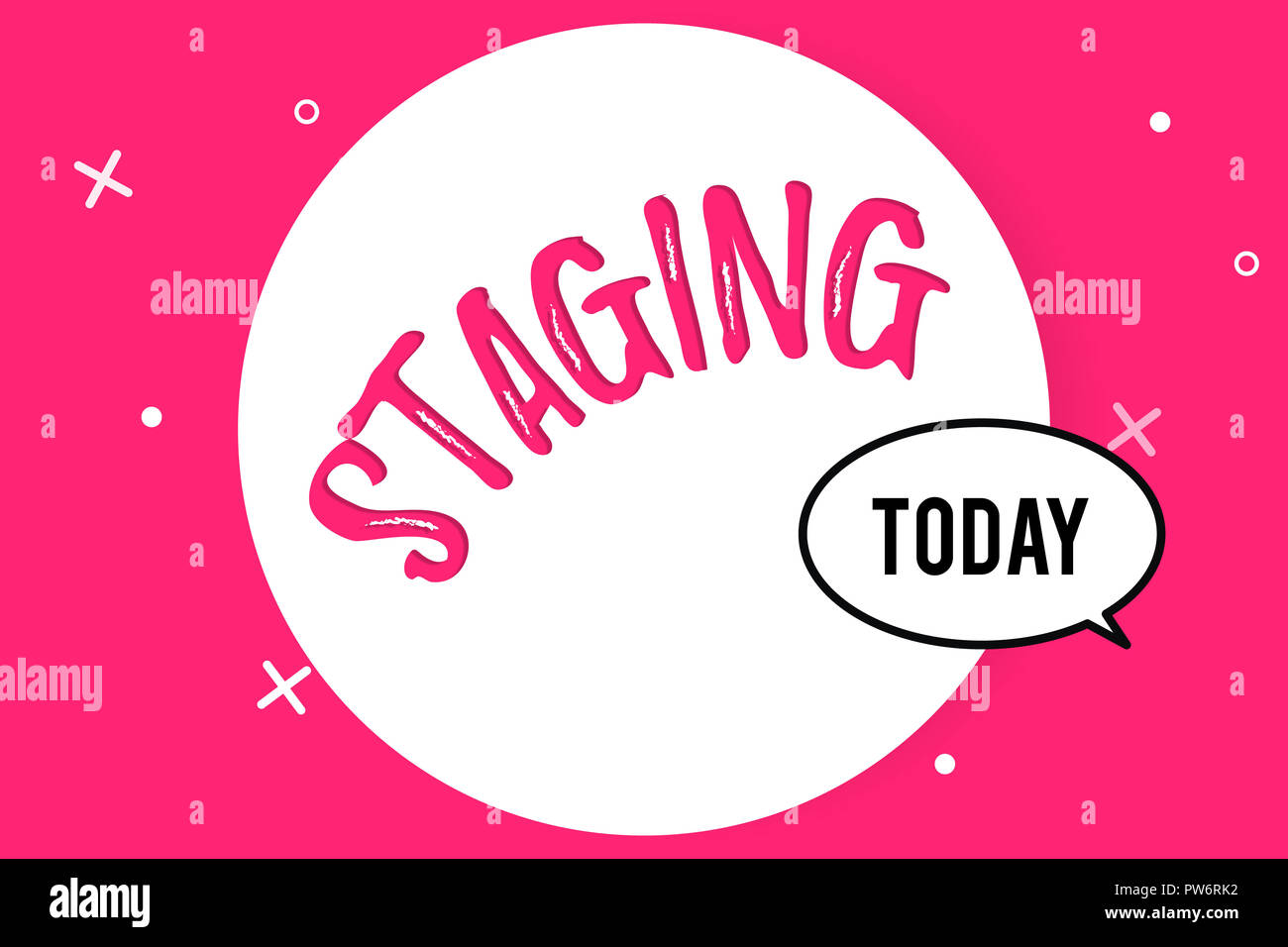 Word writing text Staging. Business concept for Method presenting play ...