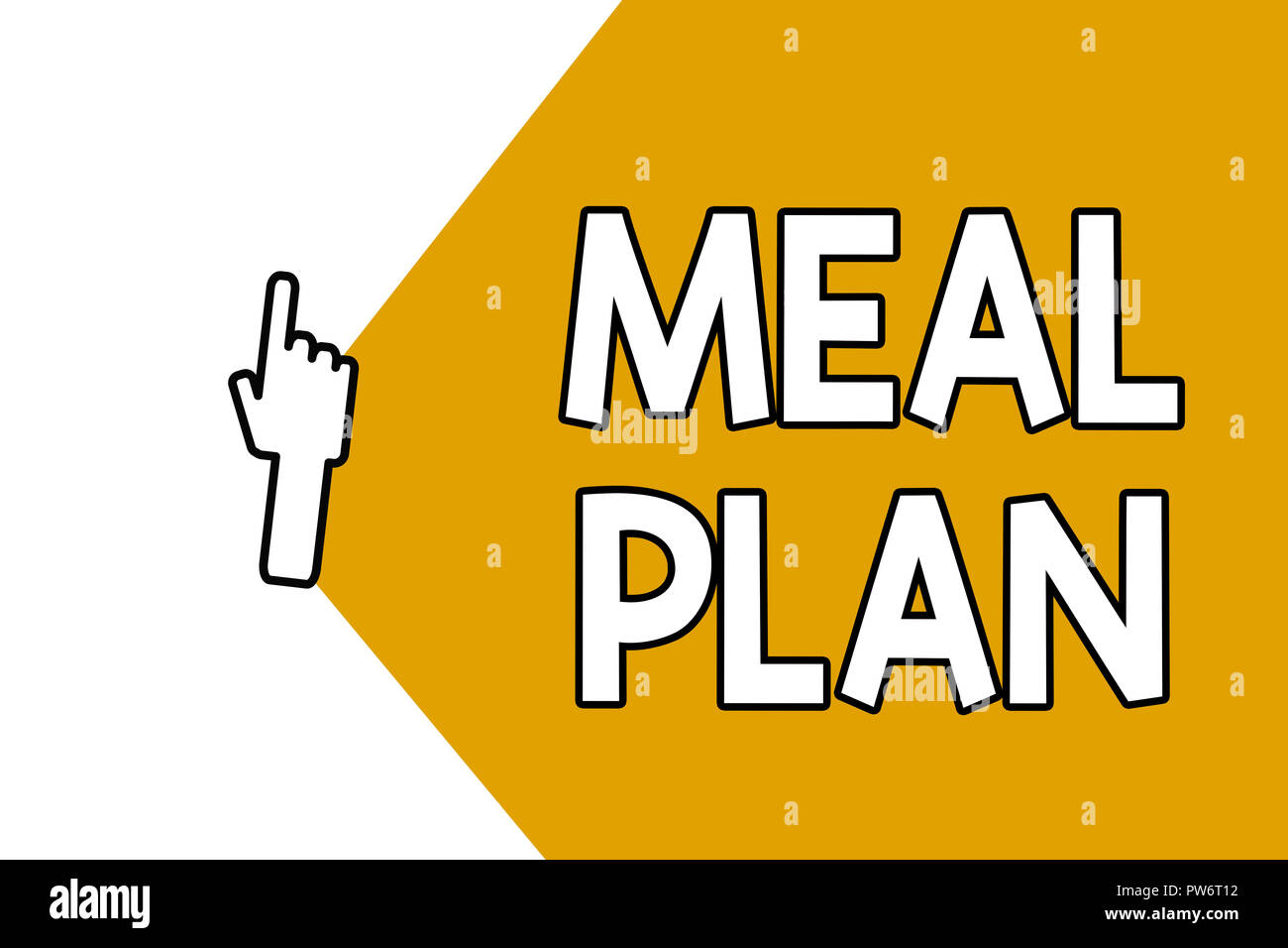 Conceptual hand writing showing Meal Plan. Business photo showcasing ...