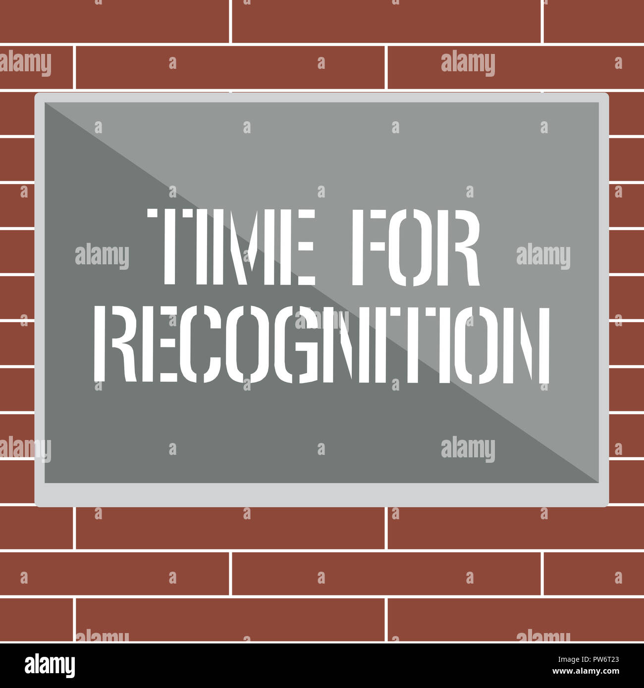 Handwriting text writing Time For Recognition. Concept meaning Acknowledgement Interval between ...