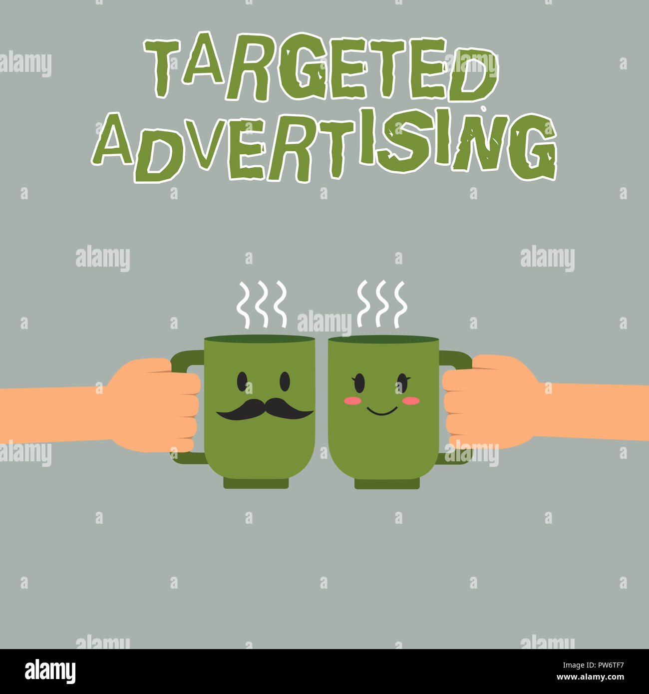 Handwriting text writing Targeted Advertising. Concept meaning Online ...