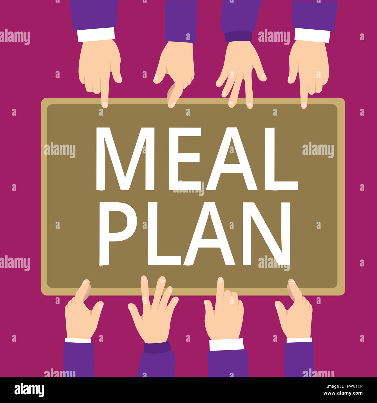 Handwriting text writing Meal Plan. Concept meaning arrangement scheme ...