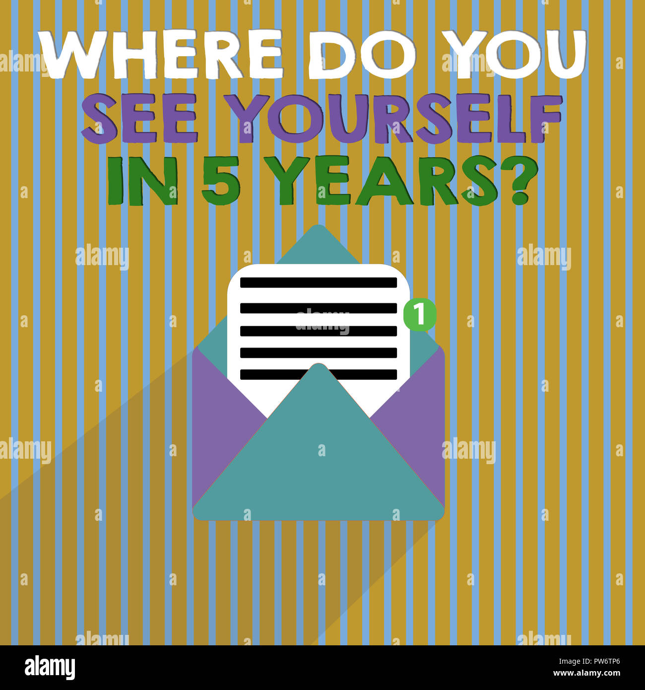 Word writing text Where Do You See Yourself In 5 Years question ...