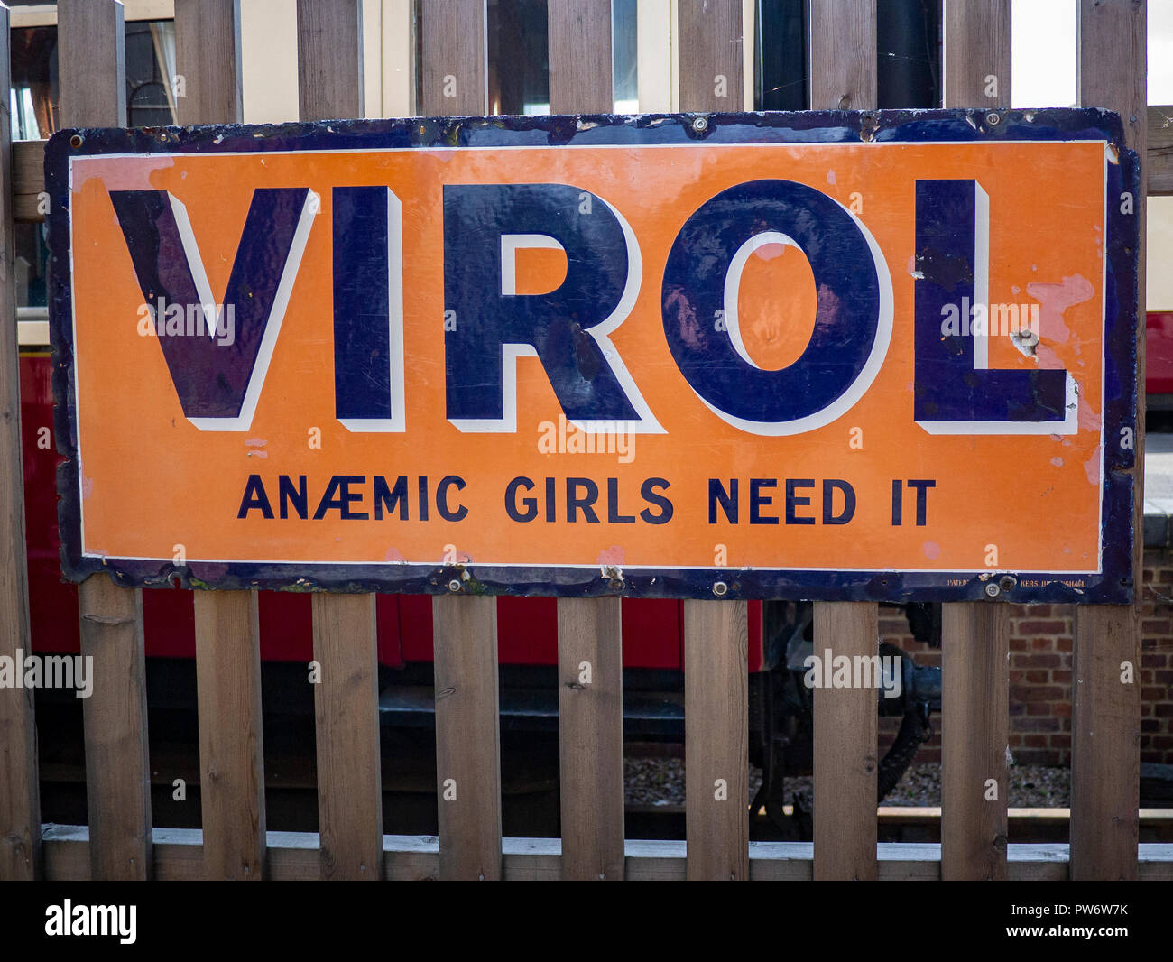 Wartime Virol advertising sign Stock Photo - Alamy