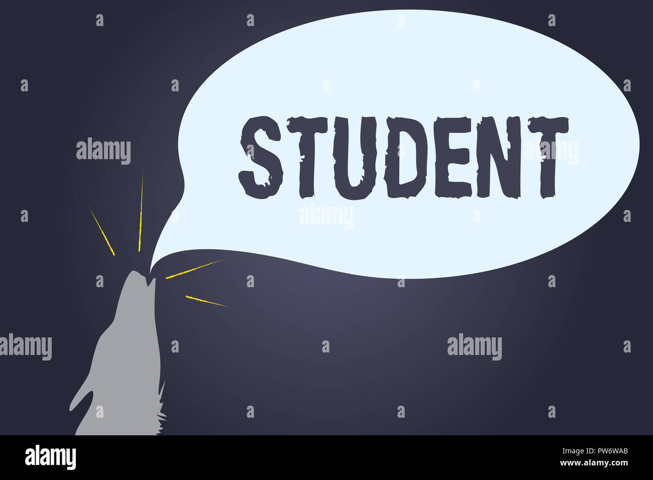 Handwriting text Student. Concept meaning Person who is studying School ...