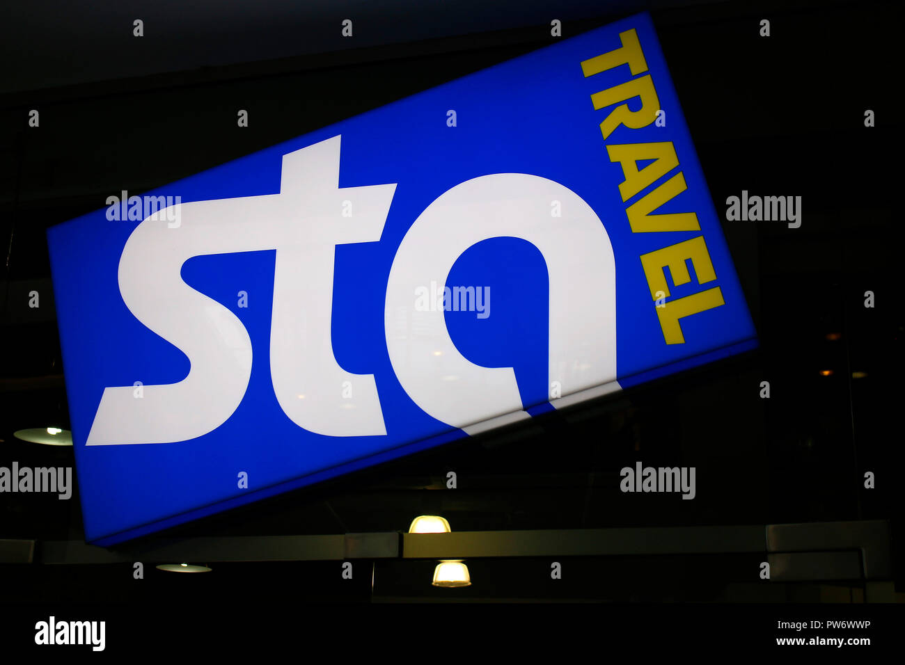 das Logo der Marke/ the logo of the brand "sta Travel", Belfast ...